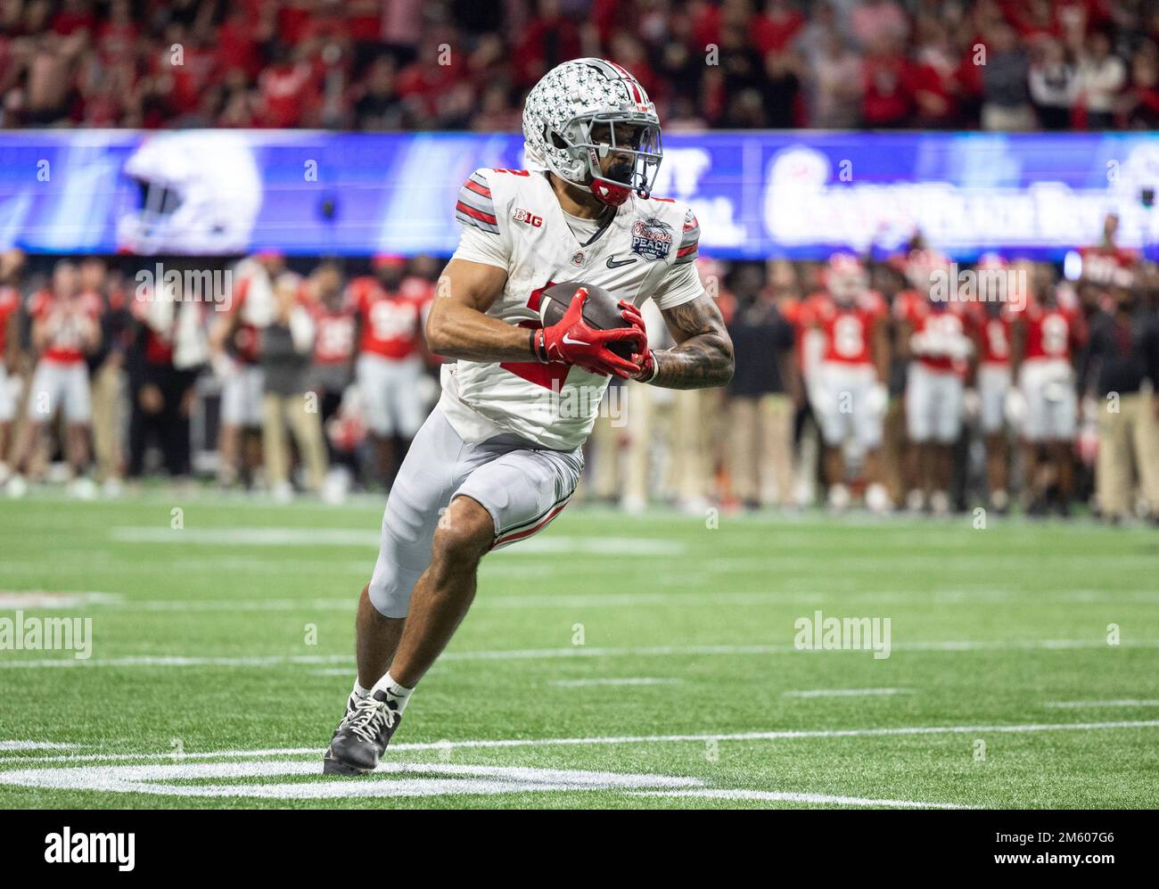Atlanta, Georgia. 31st Dec, 2022. Ohio State wide receiver Emeka Egbuka ...