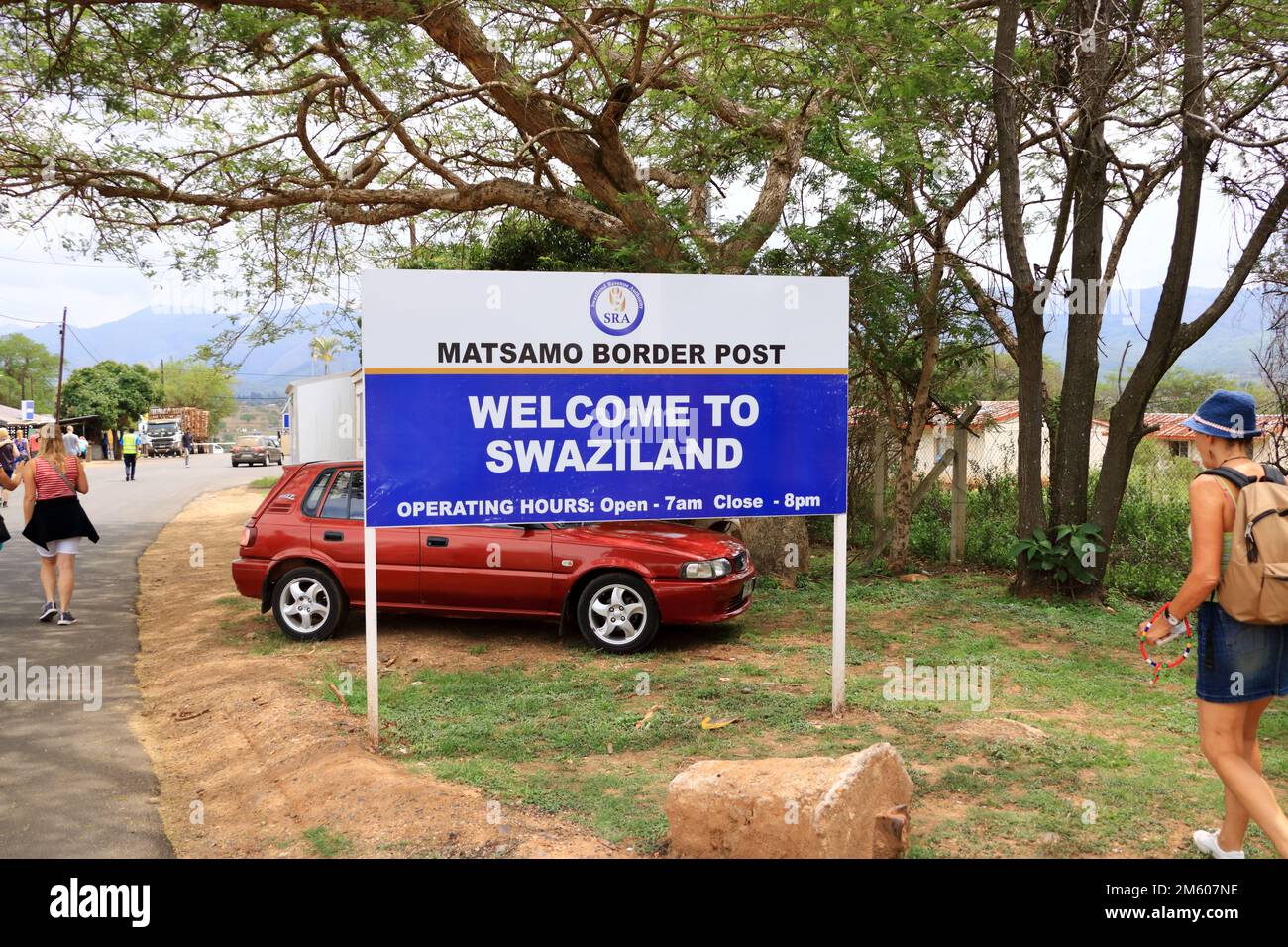 October 02 2022 - Matsamo, Swaziland, Eswatini: the african border post ...
