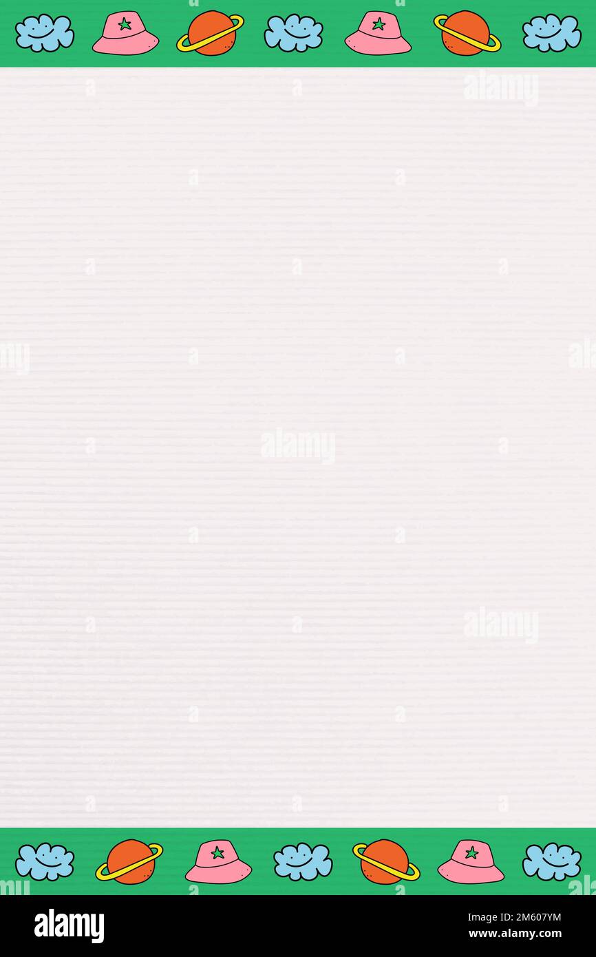 Green border frame with with Saturn vector Stock Vector Image & Art - Alamy