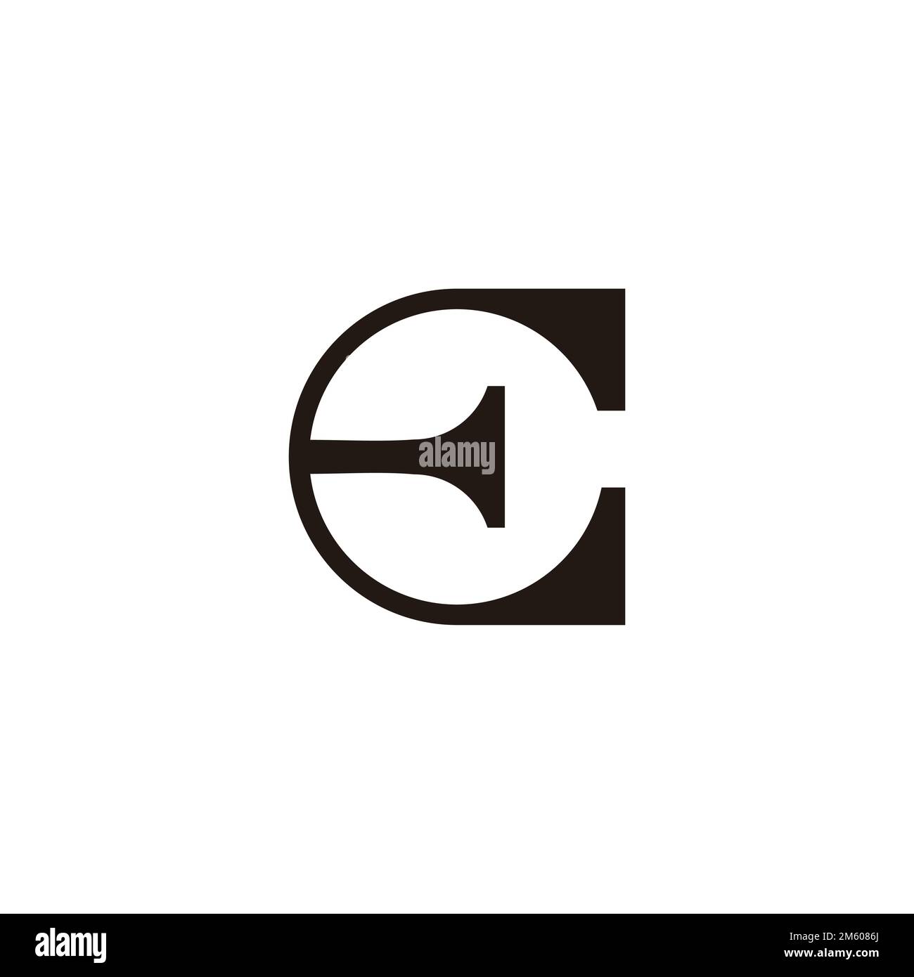 letter ce round simple geometric logo vector Stock Vector Image & Art ...