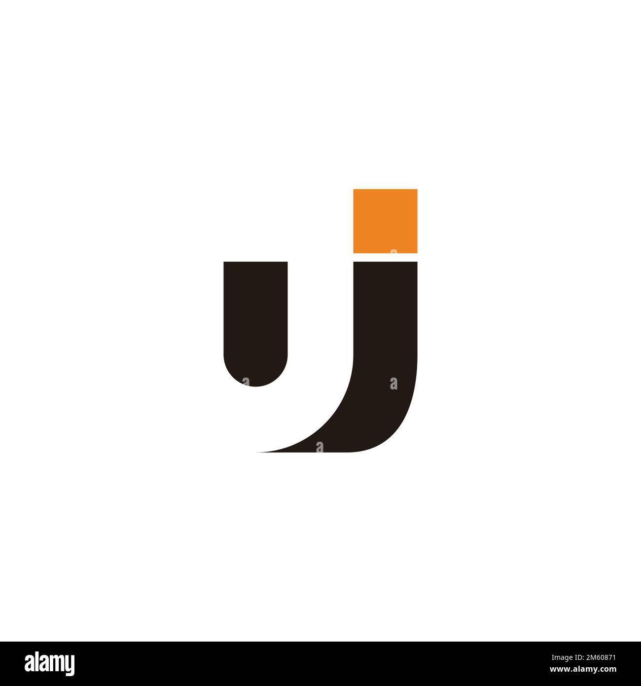letter uj simple colorful geometric logo vector Stock Vector Image ...