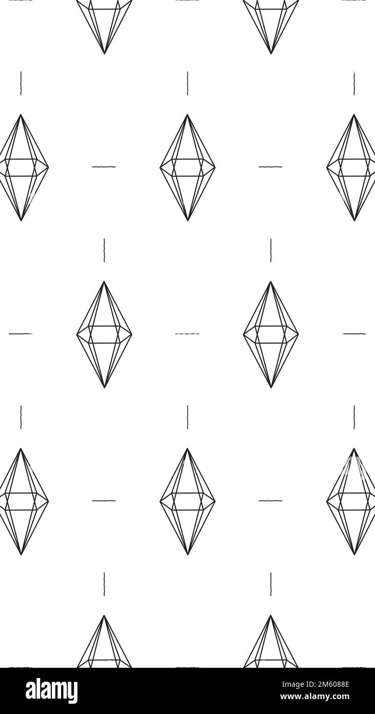 Seamless 3D hexagonal bipyramid pattern on a white background vector ...