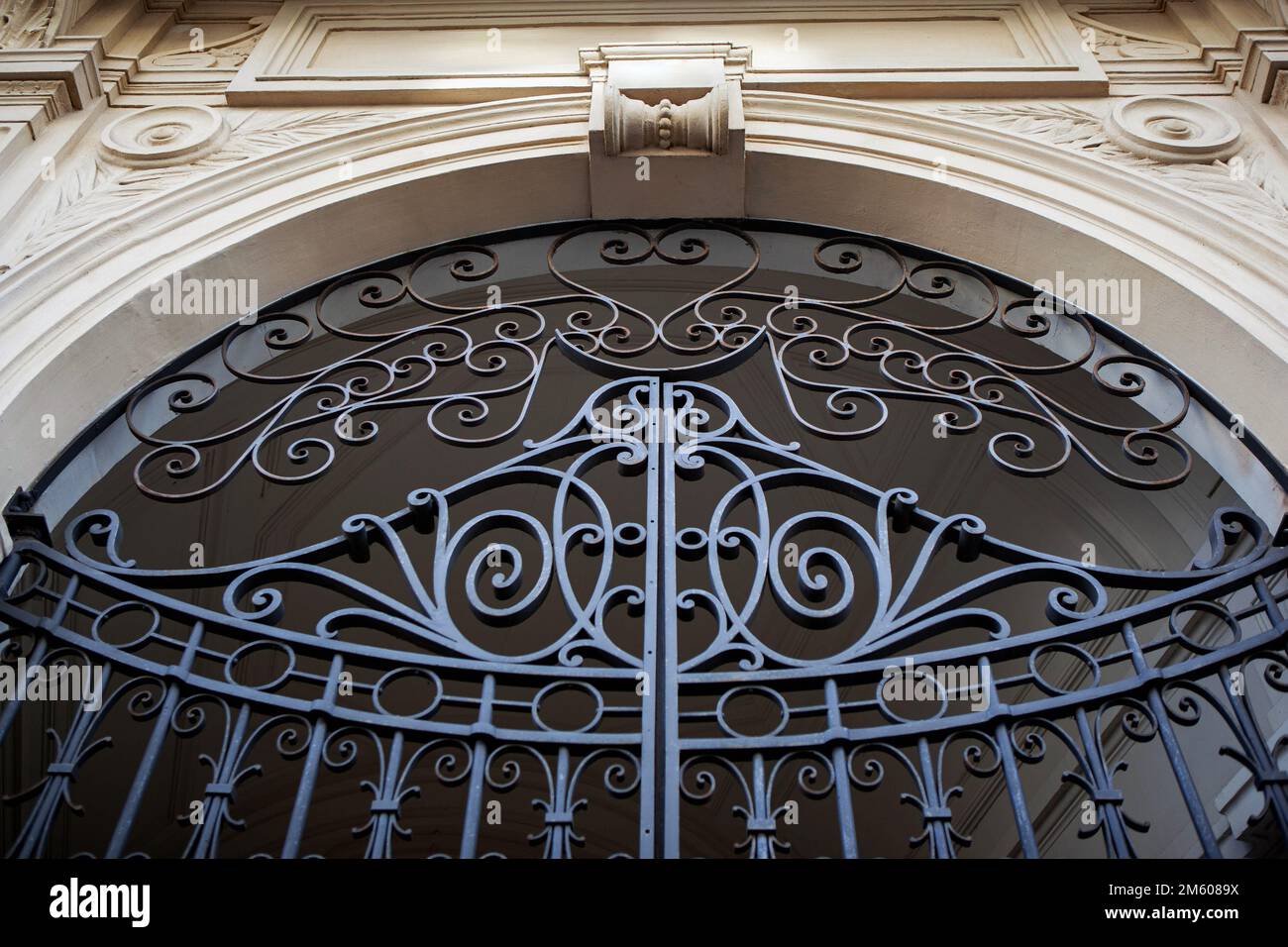 Close up of a wrought iron gate in Paris Stock Photo - Alamy