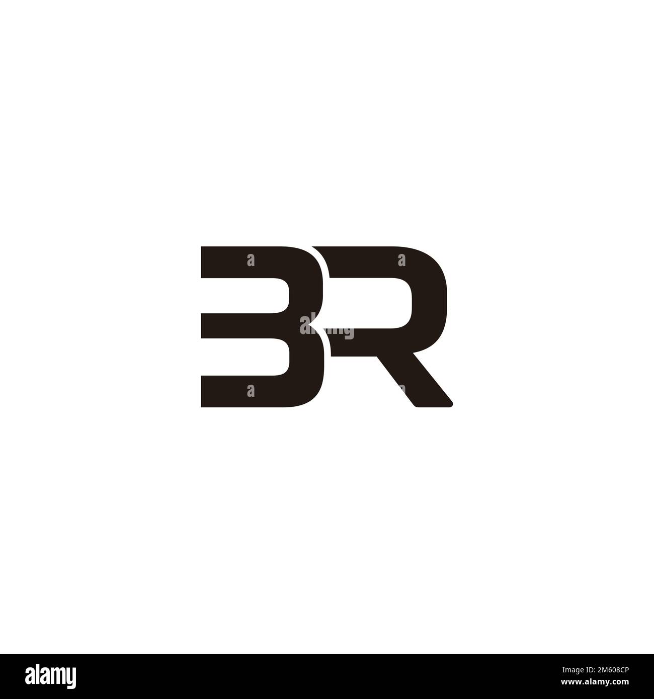 letter br simple clean geometric logo vector Stock Vector Image & Art - Alamy