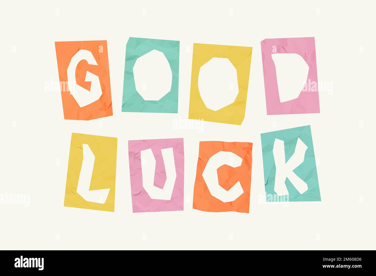 Best luck bold text typography hi-res stock photography and images - Alamy