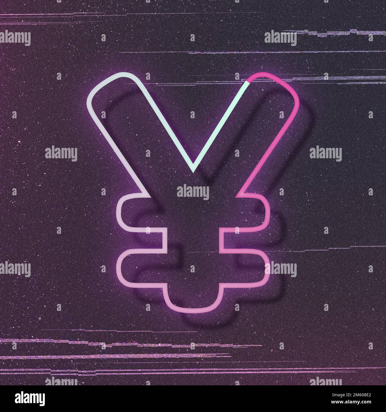 Pink neon glow yen sign vector font typography Stock Vector Image & Art ...