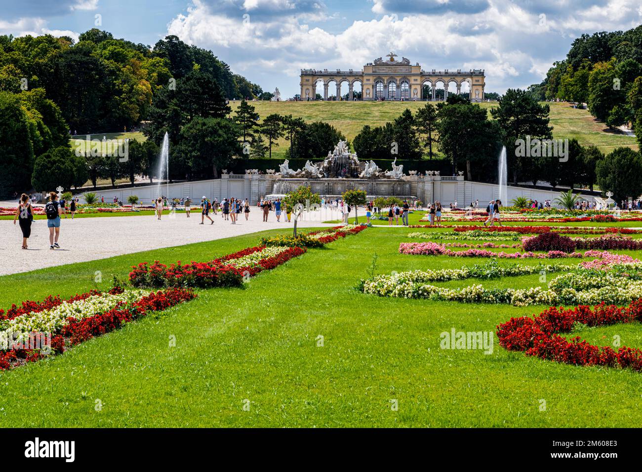Schonbrunn palace gardens and Gloriette, Hietzing ,Vienna, Austria ...