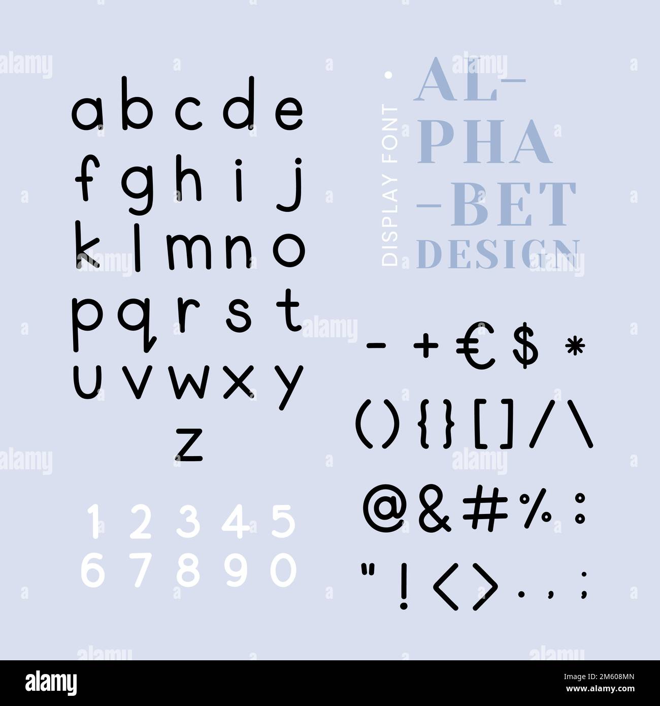 Styled alphabet and symbol set vector Stock Vector Image & Art - Alamy