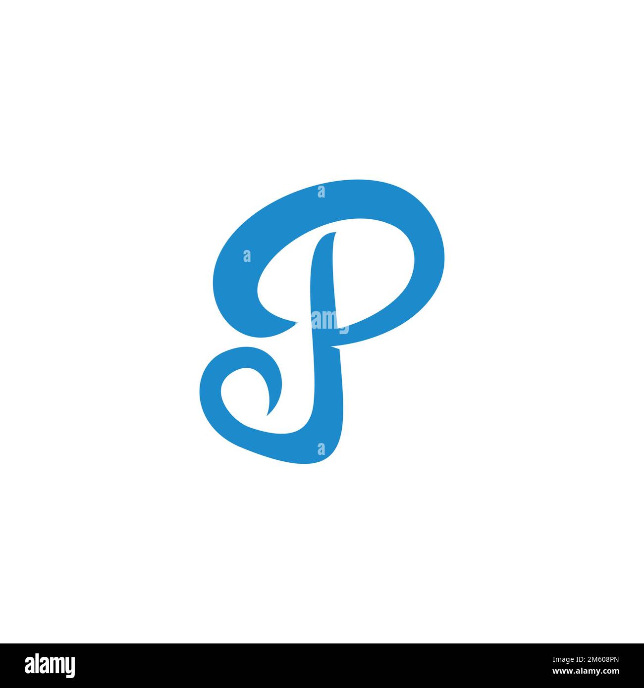 letter jp blue wave curves smooth logo vector Stock Vector Image & Art ...