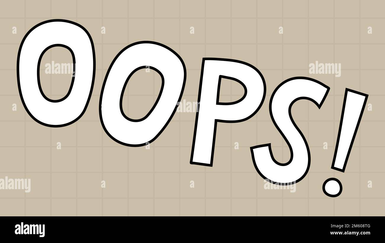 Oopsie Stock Vector Images - Alamy