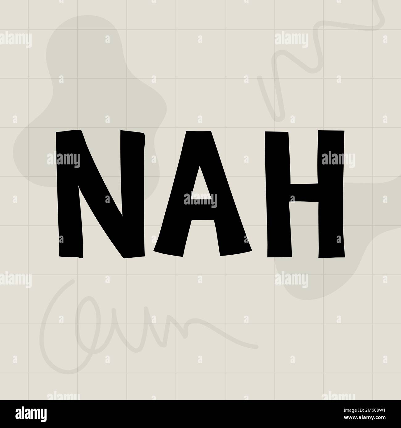 NAH typography on a beige background vector Stock Vector Image & Art ...