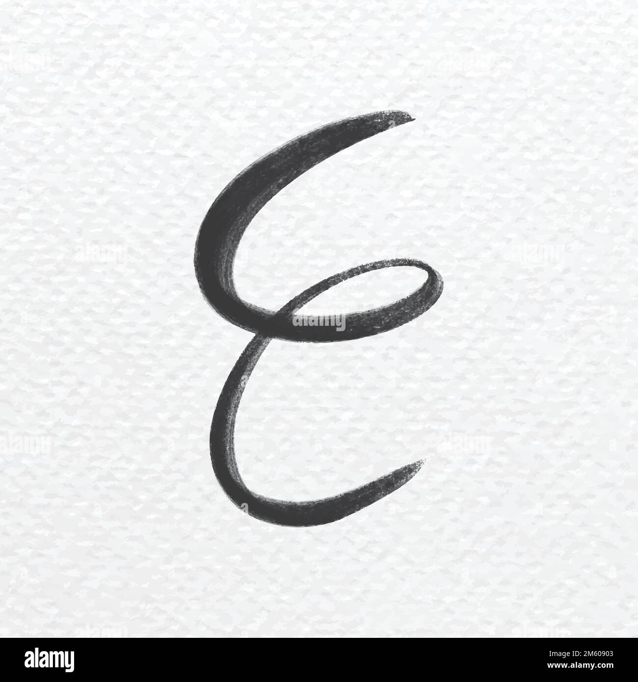 Brush stroke letter e vector typography font Stock Vector Image & Art ...