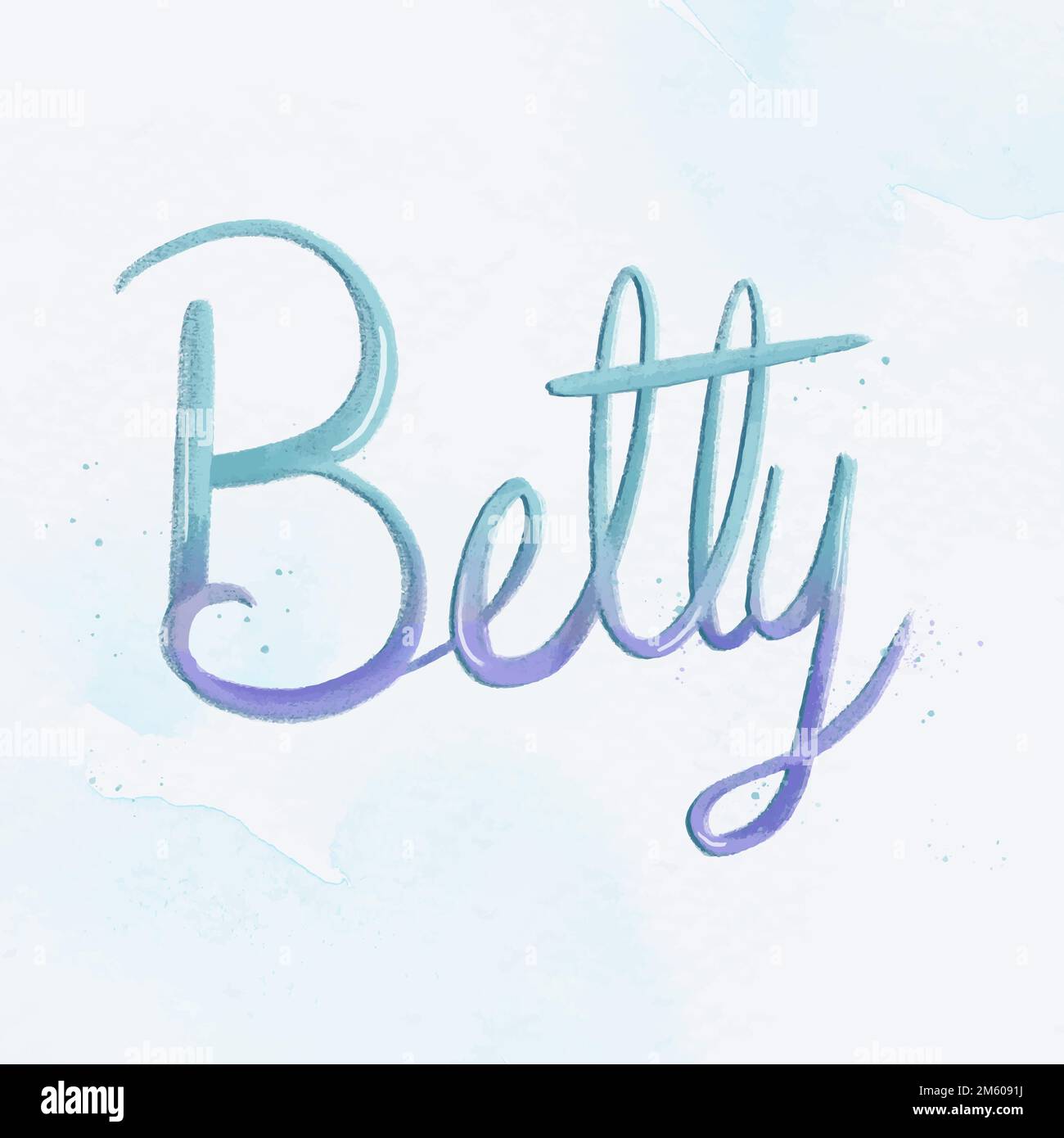 Betty two vector colored lettering font Stock Vector Image & Art - Alamy