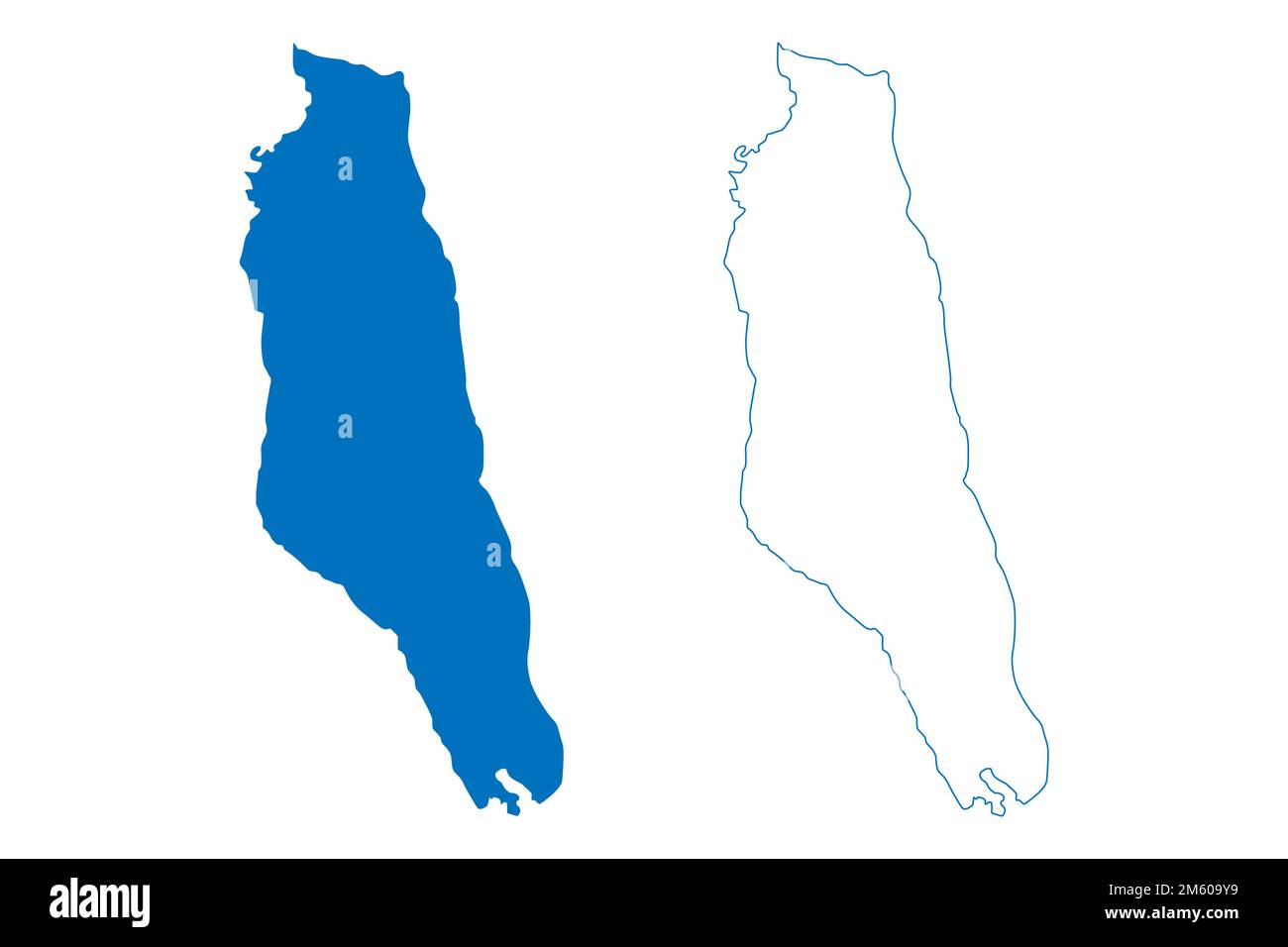 Lake Jipe (Africa, United Republic of Tanzania) map vector illustration ...