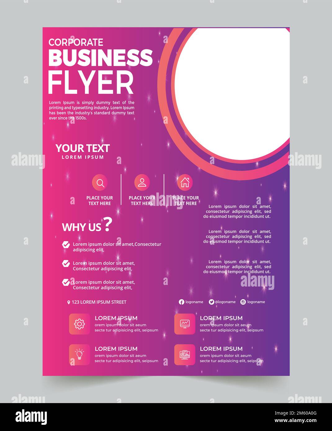 Professional business flyer design for business advertisement. Two ...