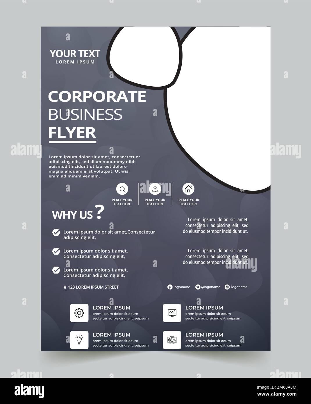 Professional business flyer design for business advertisement. Two ...