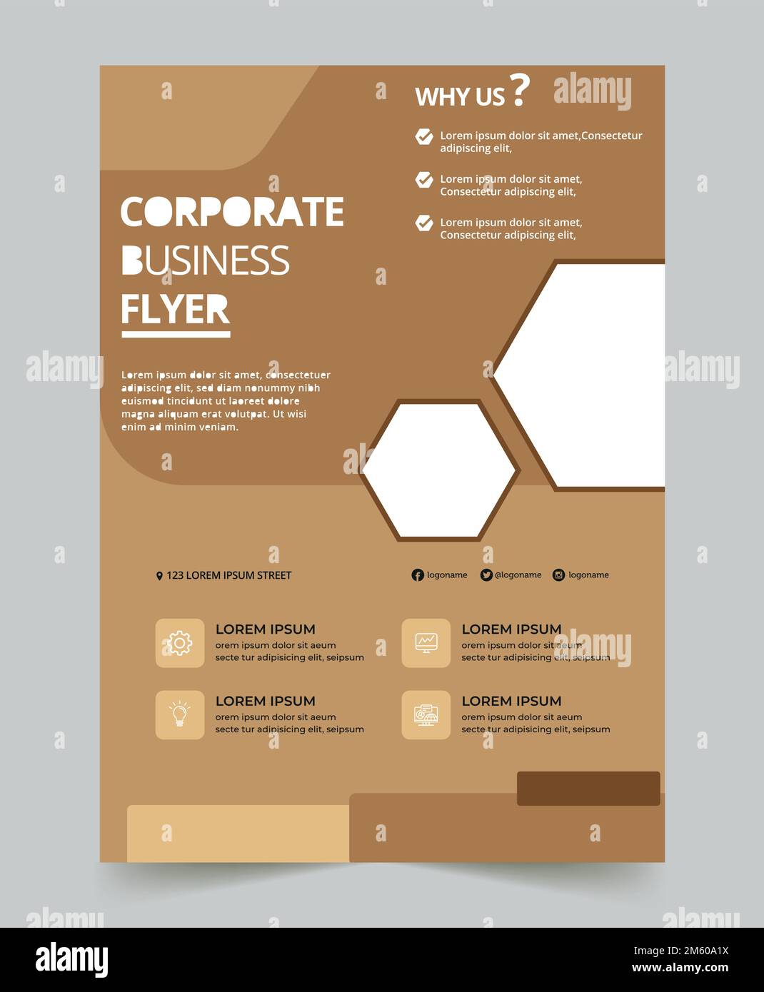 Professional business flyer design for business advertisement. Two ...