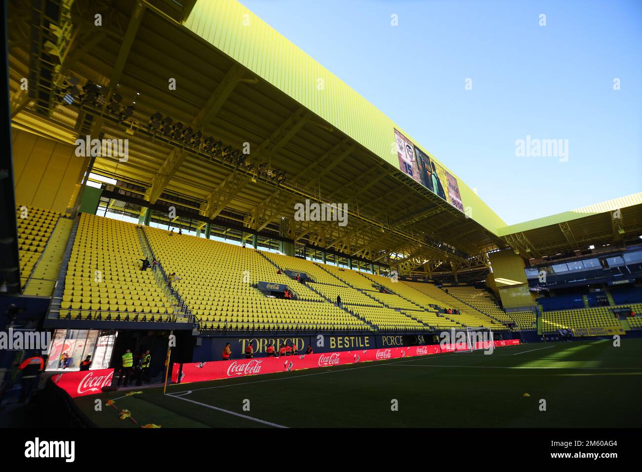 Villareal, Spain. 31st Dec 2022. Estadio de La Ceramica views during ...