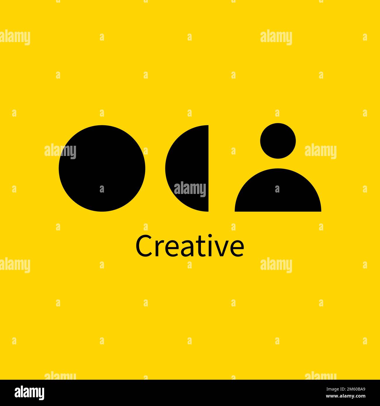 Creation of creative concepts, logos, identity. Combining simple forms ...