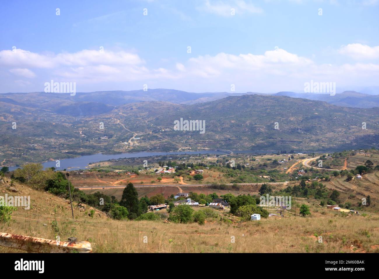 Landscape around Maguga Dam on river Komati in Swaziland, Eswatini ...