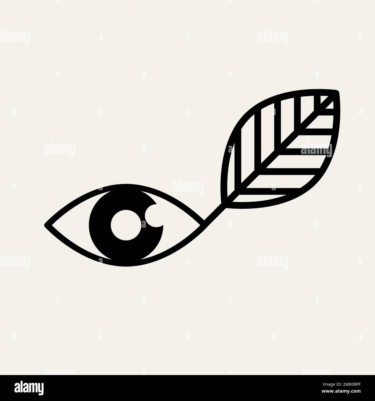 Eye and leaf Stock Vector Image & Art - Alamy