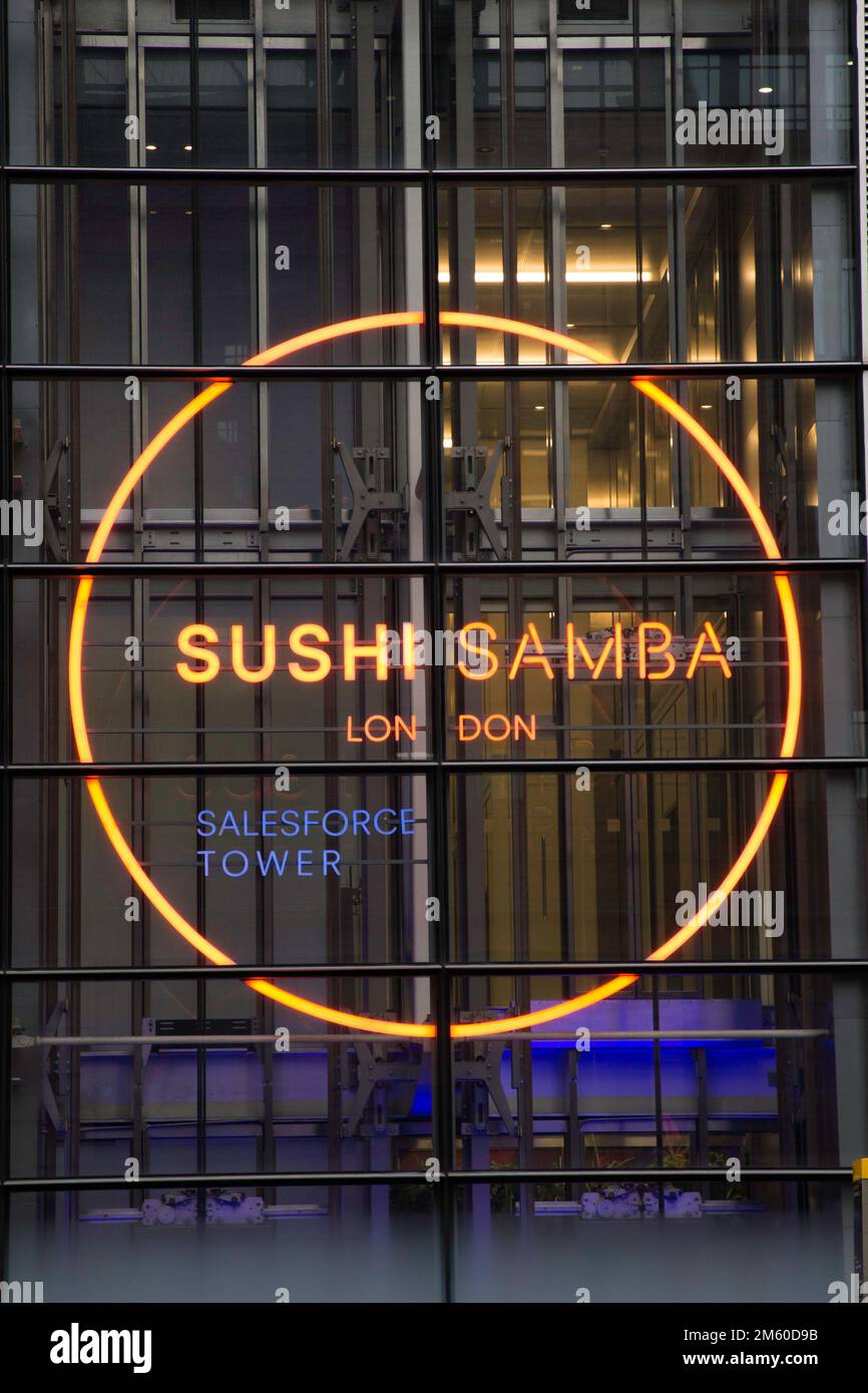 Sushi samba Heron Tower London Stock Photo - Alamy