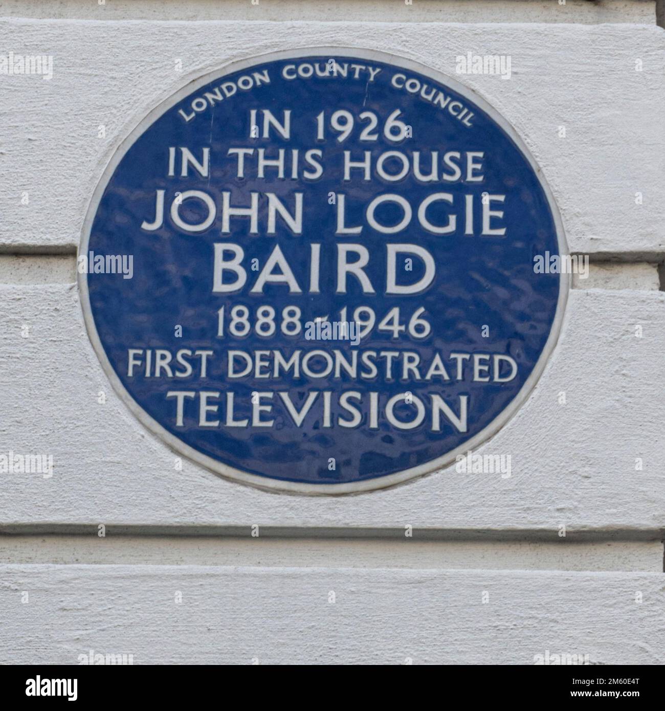John Logie Baird blue plaque Stock Photo - Alamy