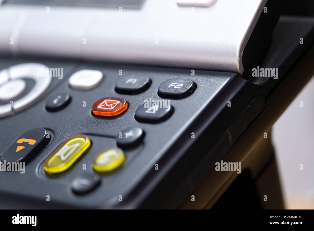 Phone console with new message notification and envelope icon, concepts ...