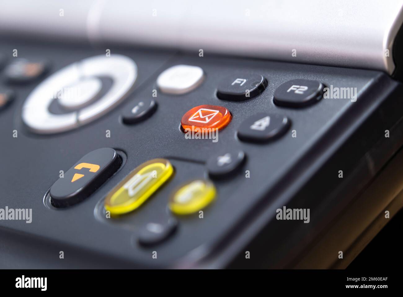 Phone console with new message notification and envelope icon, concepts ...