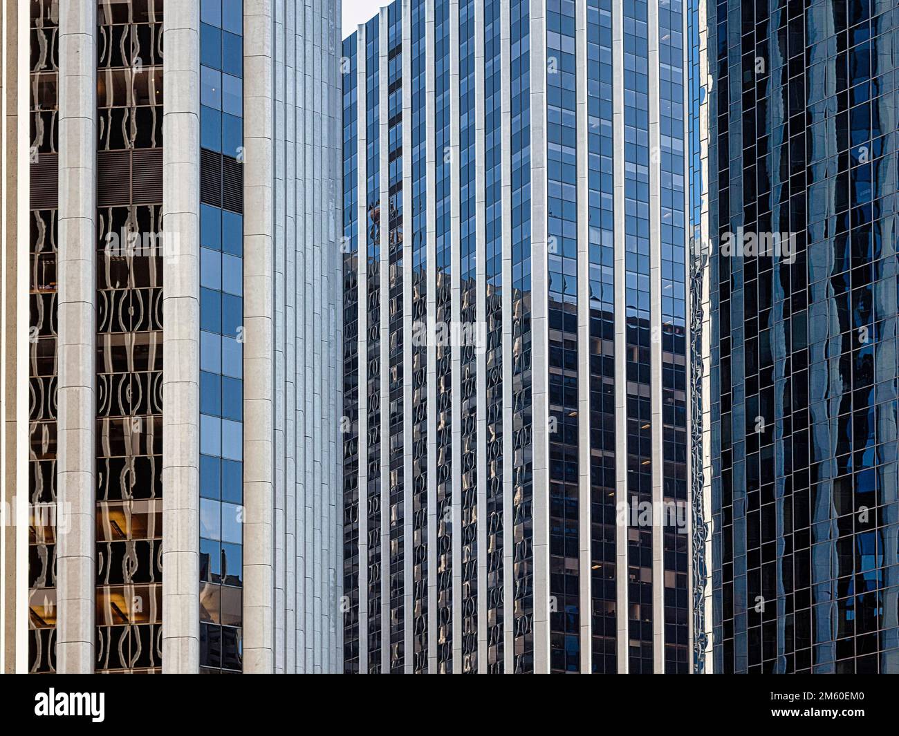 Skyscrapers with glass facades, modern architecture in the Financial ...