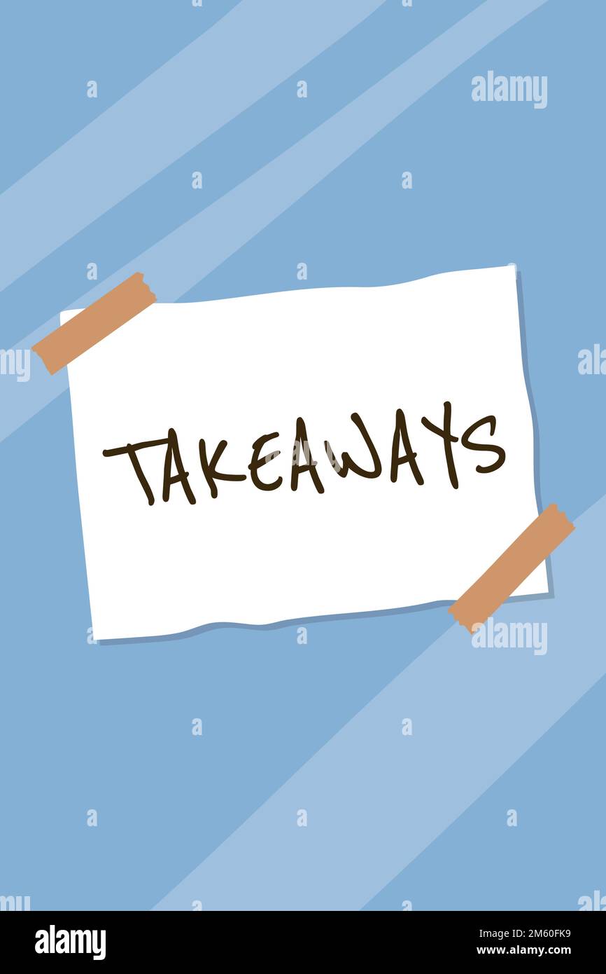 Written note showing takeaways fore restaurants vector Stock Vector ...