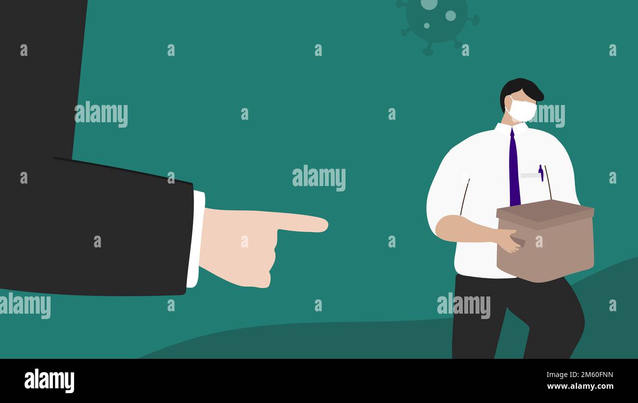 Man losing his job due to coronavirus vector Stock Vector Image & Art ...