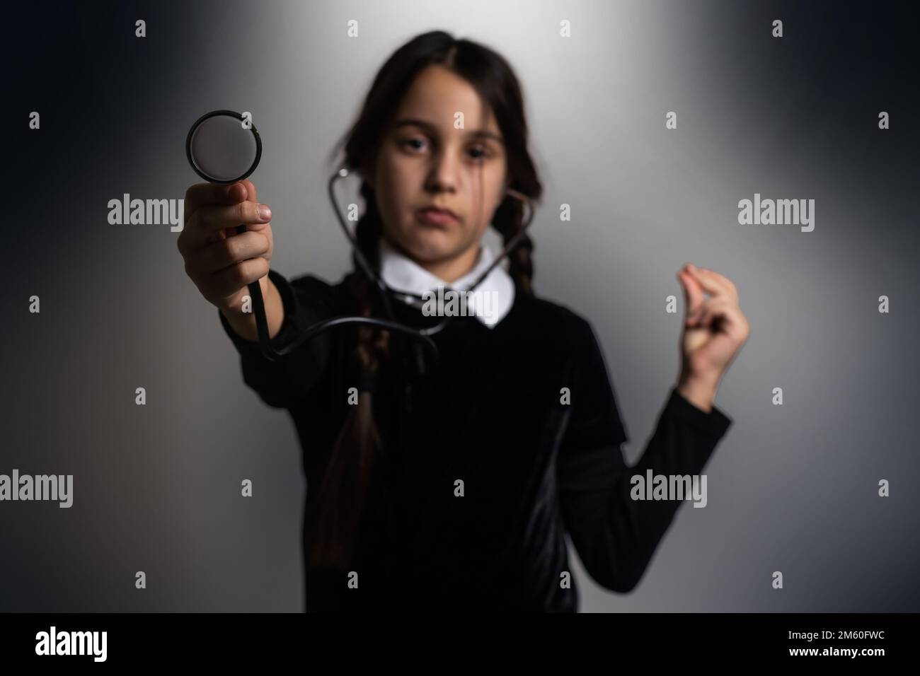 Wednesday addams hair hi-res stock photography and images - Alamy