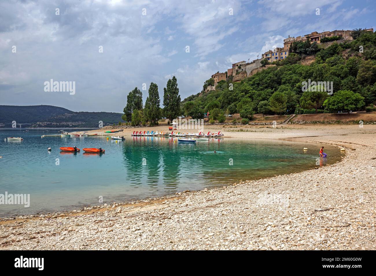 Beach in Sainte Croix du Verdon, Lac de Sainte-Croix, Provence-Alpes ...