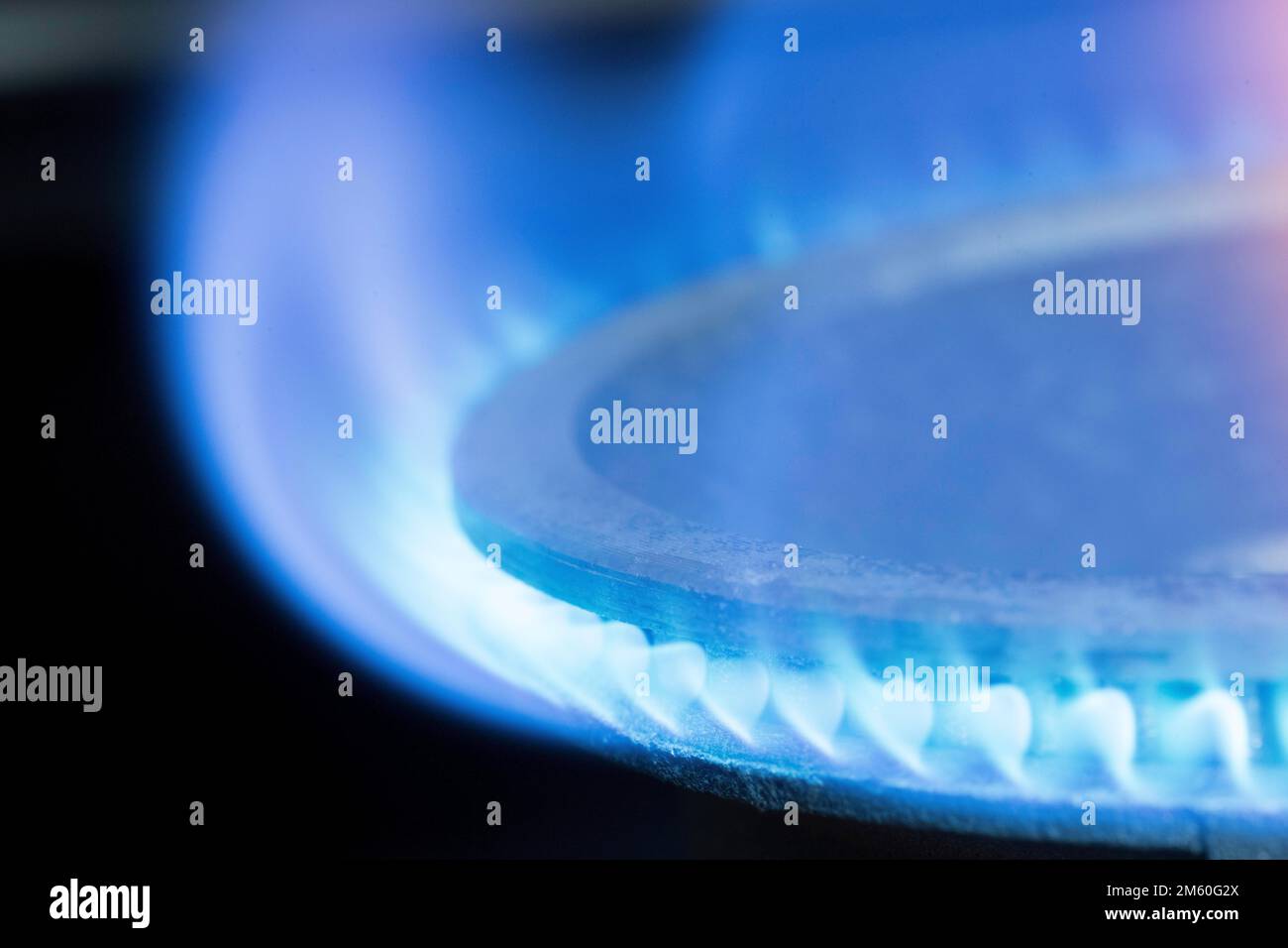 Symbolic image, gas flame, gas cooker, gas price increase, energy ...