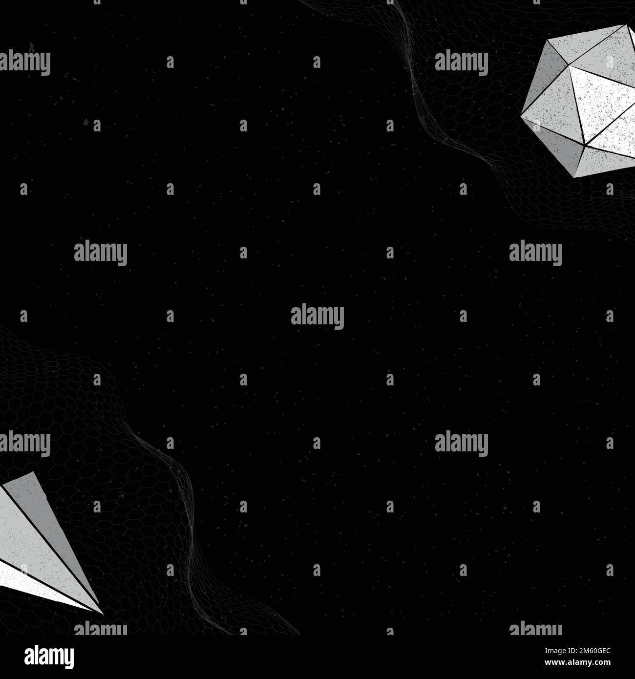 Gray geometric shapes on black background vector Stock Vector Image ...