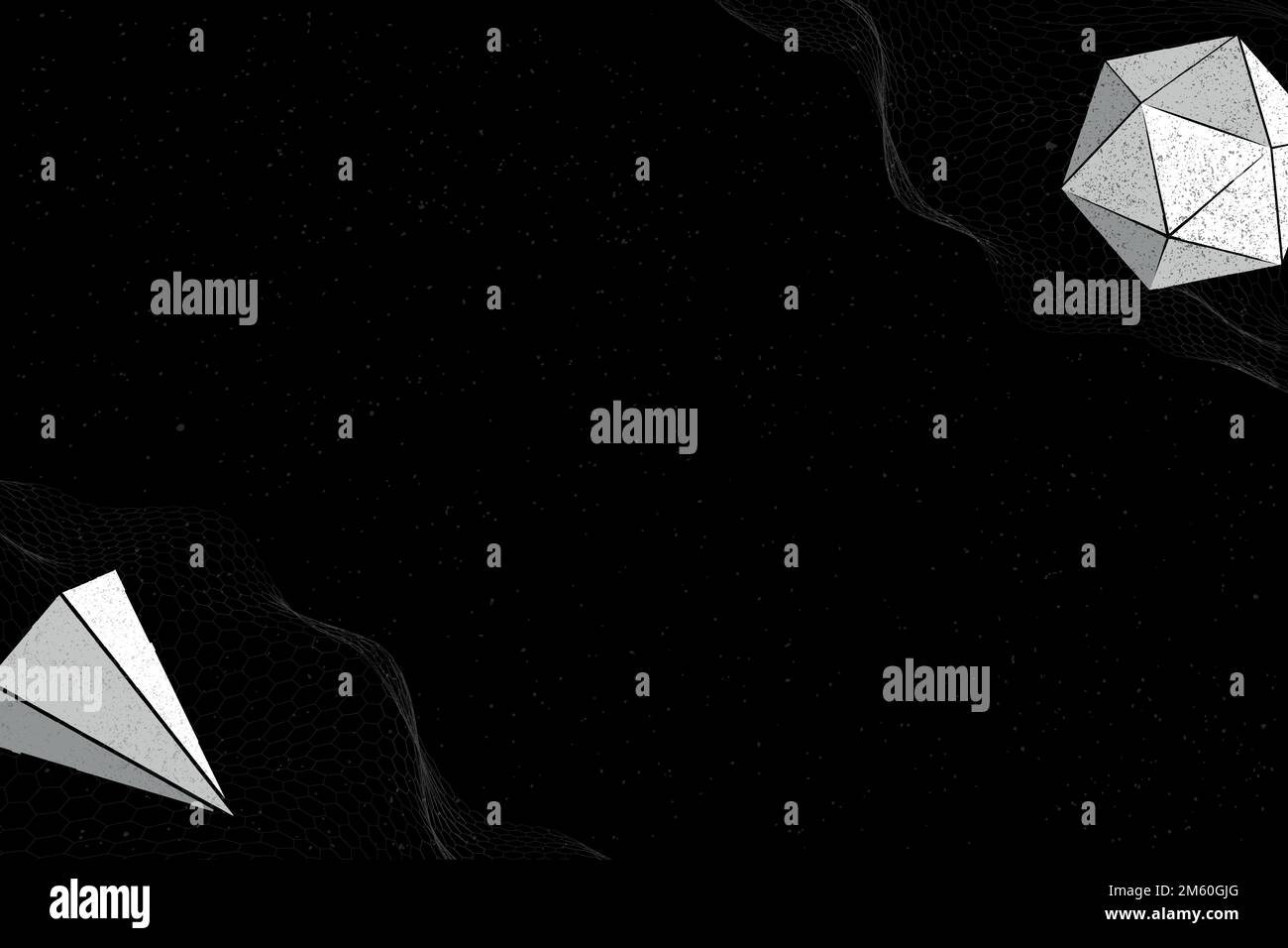 Gray geometric shapes on black background vector Stock Vector Image ...