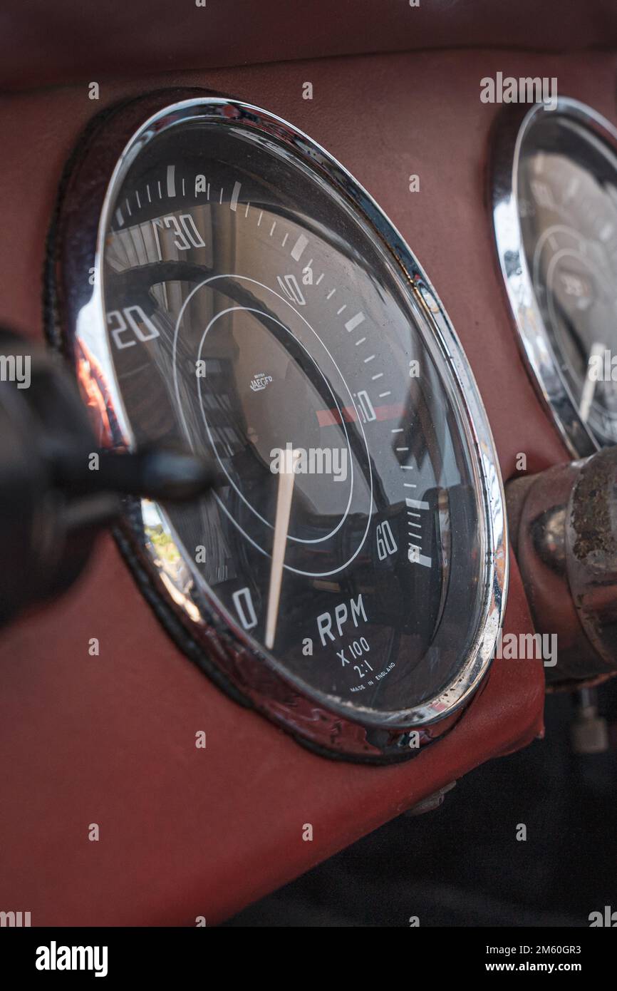 Speedometer of an old car, Gechingen, Germany Stock Photo - Alamy