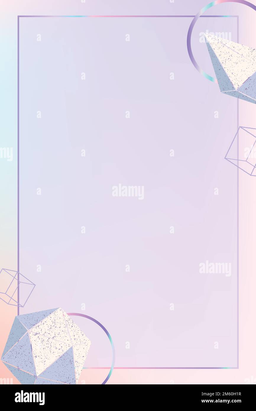 Geometric shapes border vector background design space Stock Vector ...