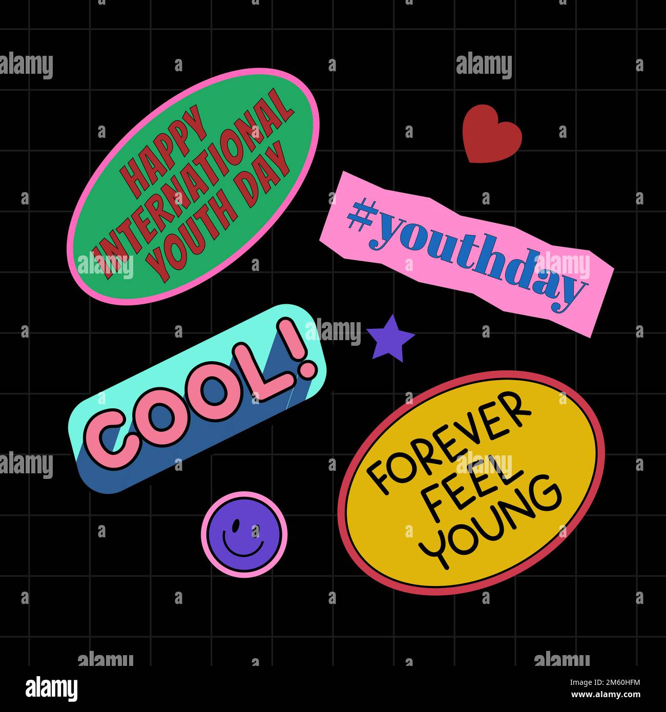 International stickers Stock Vector Images - Alamy