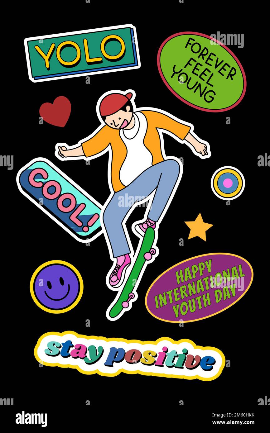 Yolo sticker Stock Vector Images - Alamy