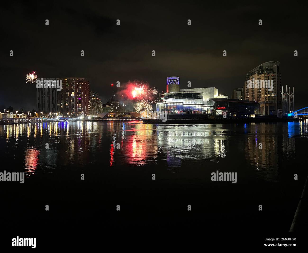 Manchester new year's eve fireworks hi-res stock photography and images ...