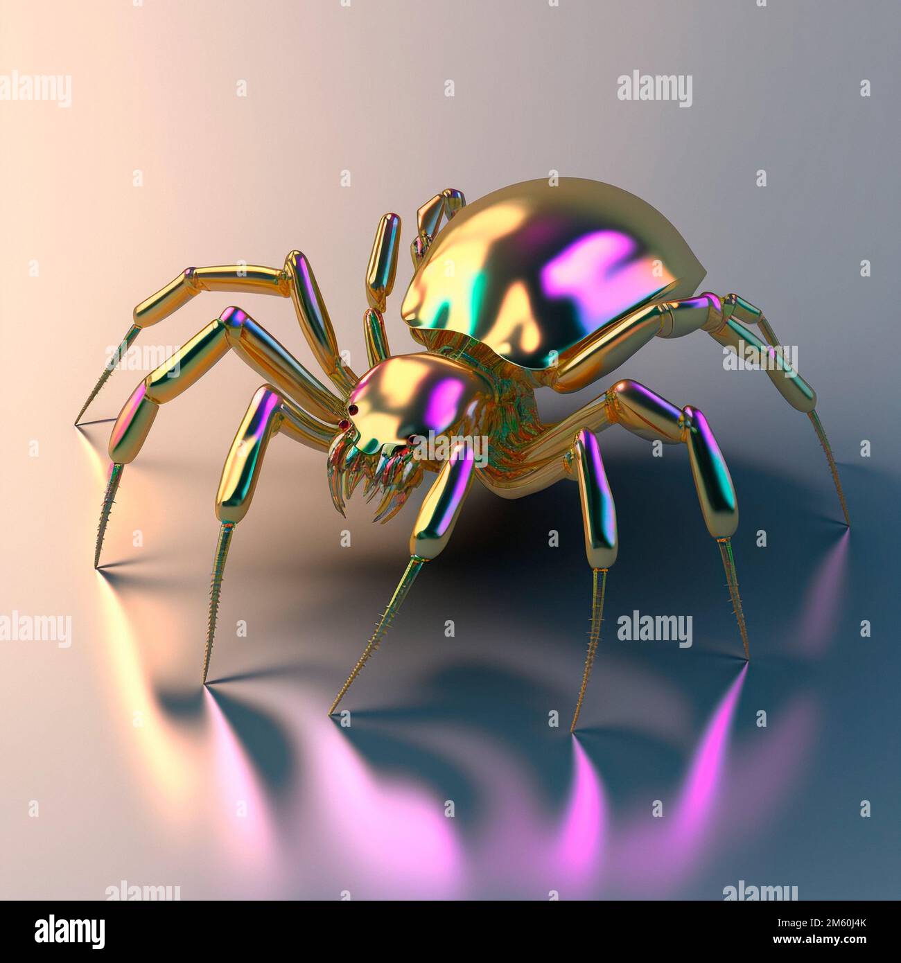 3d golden spider hi-res stock photography and images - Alamy