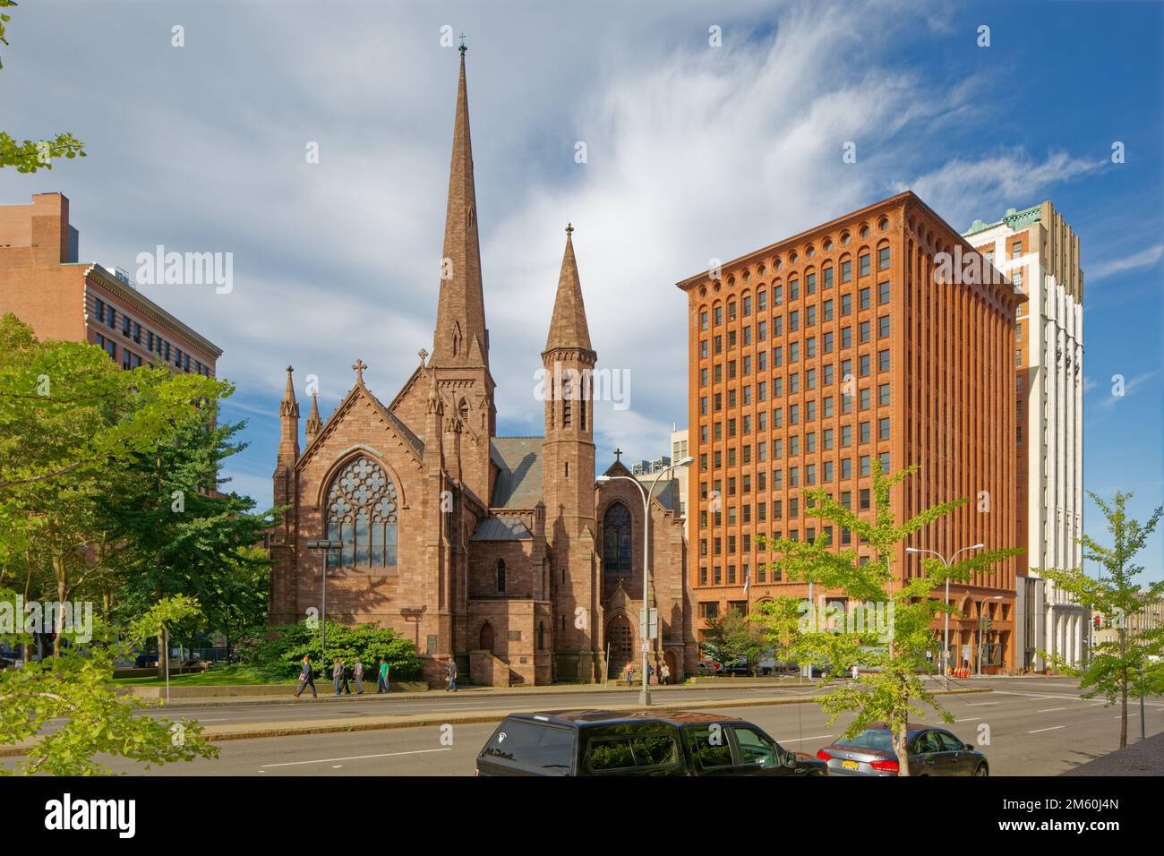 St. Paul’s Episcopal Cathedral is a landmark church of red sandstone ...