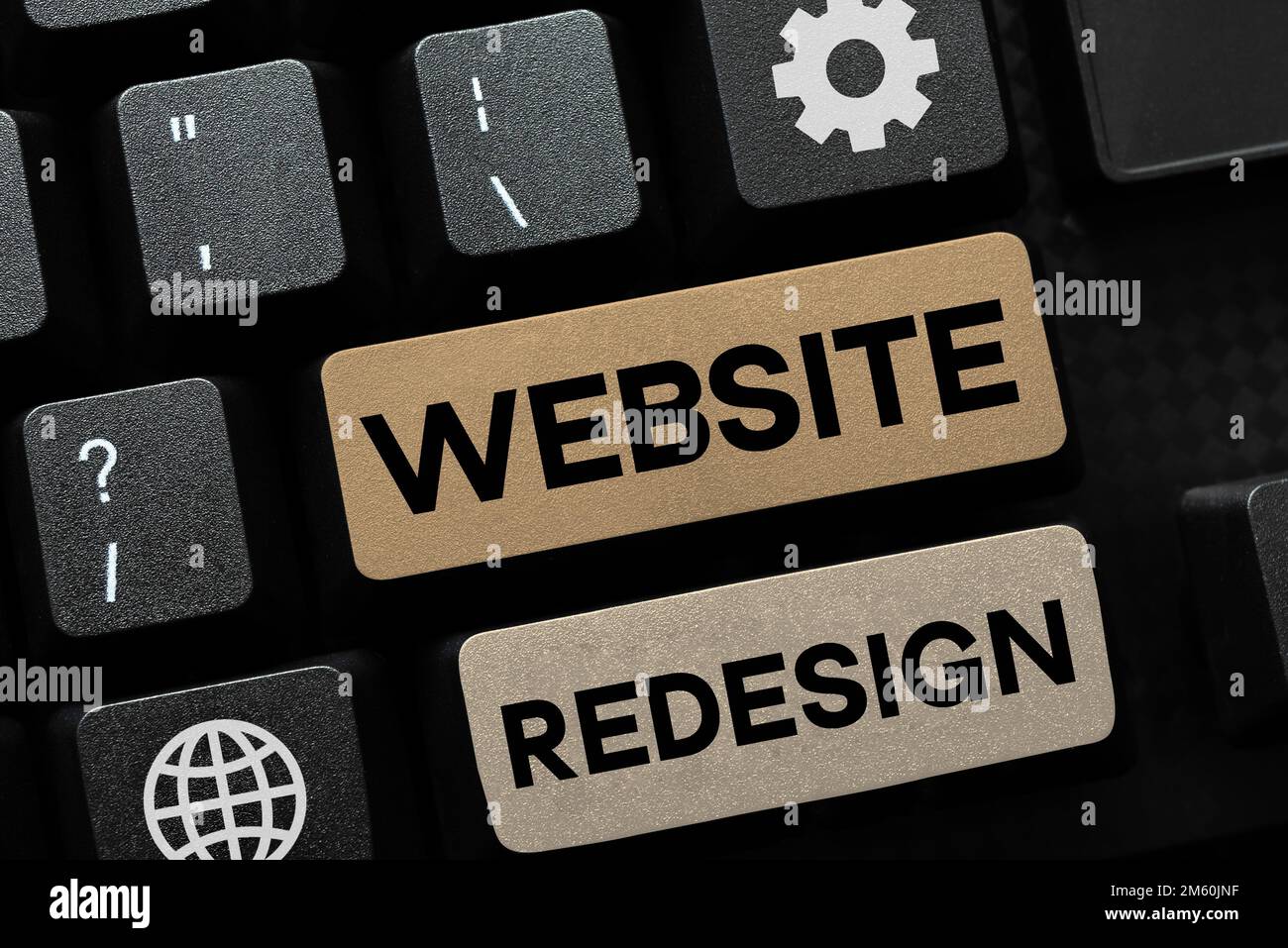 Text caption presenting Website Redesign. Business concept modernize ...