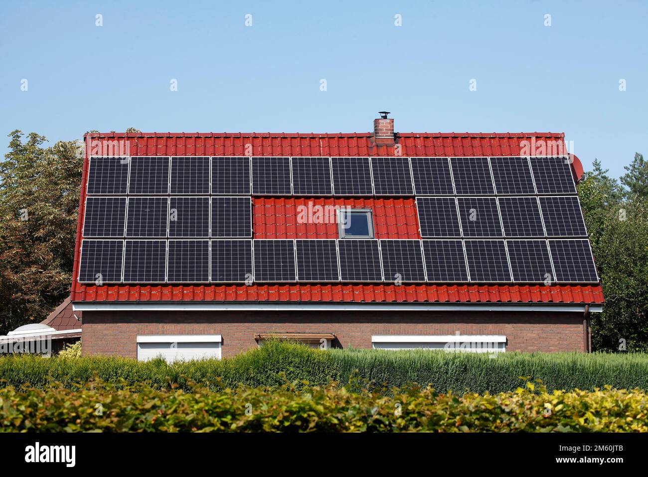Residential house with solar roof, Germany Stock Photo - Alamy