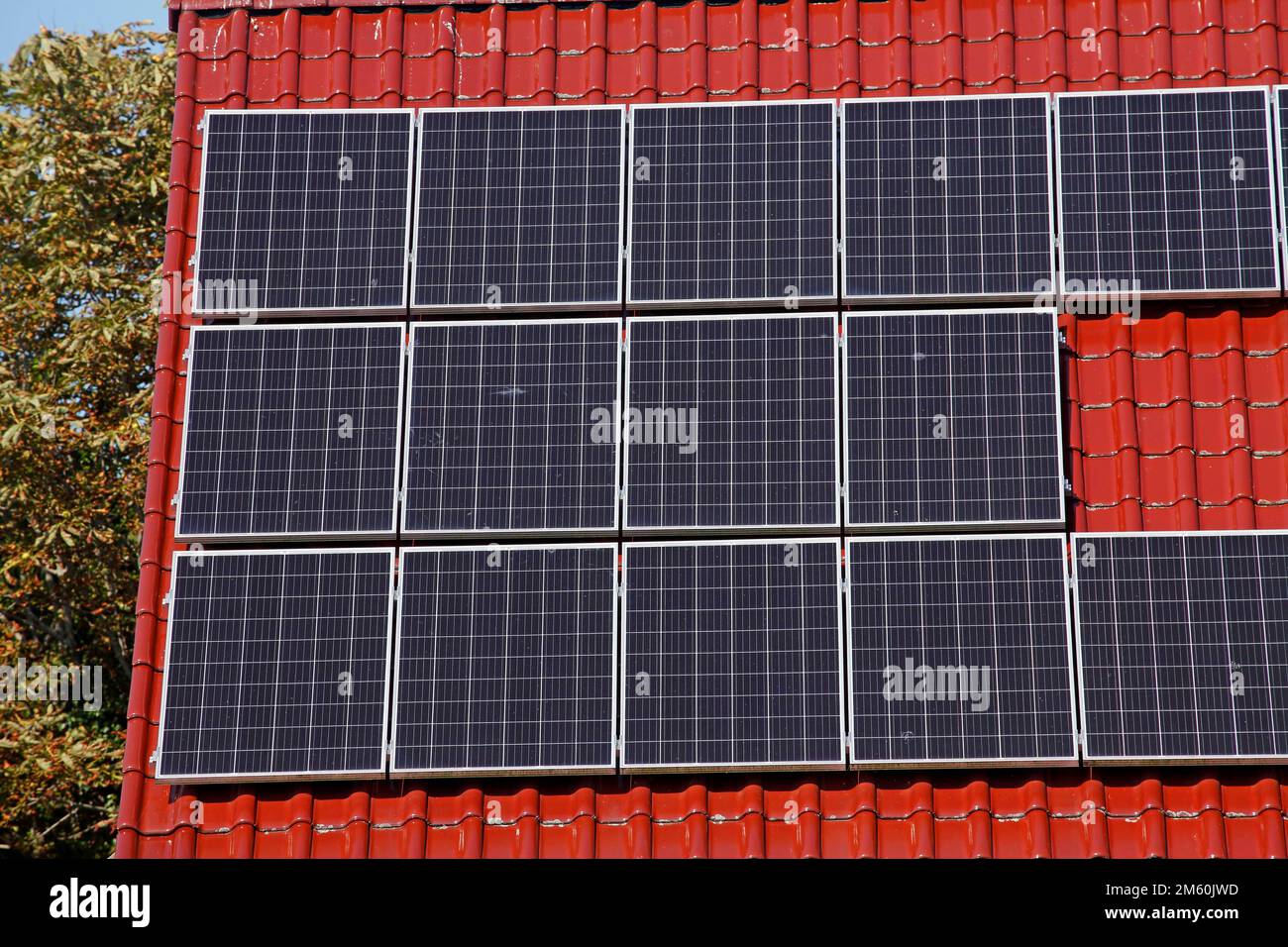 Residential house with solar roof, Germany Stock Photo - Alamy
