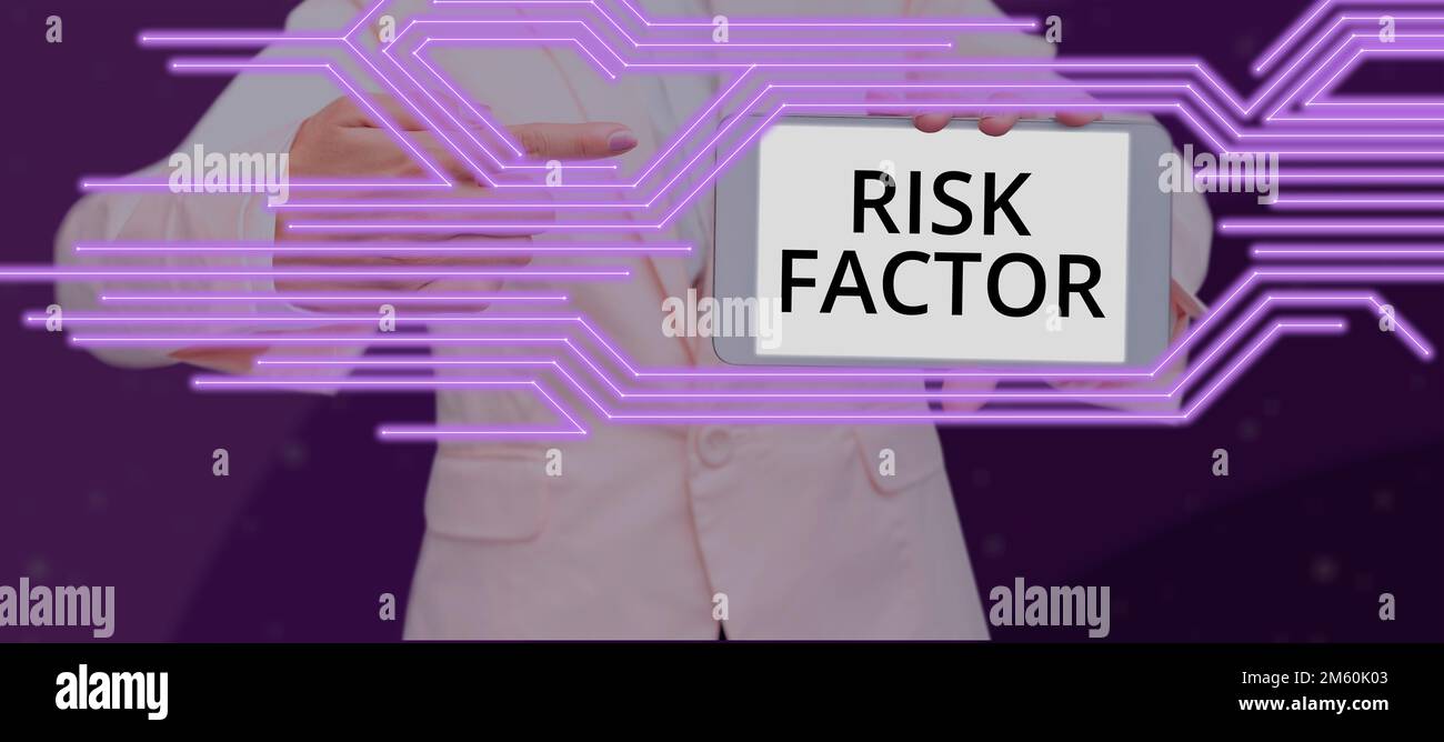 Text showing inspiration Risk Factor. Word Written on Something that ...