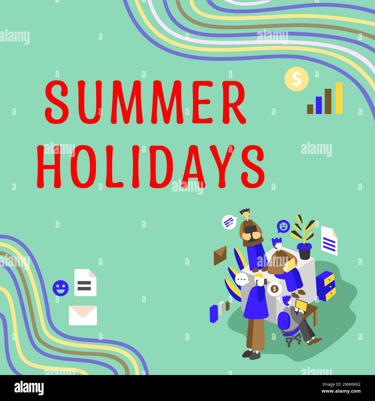 Conceptual display Summer Holidays. Business idea Vacation during the ...