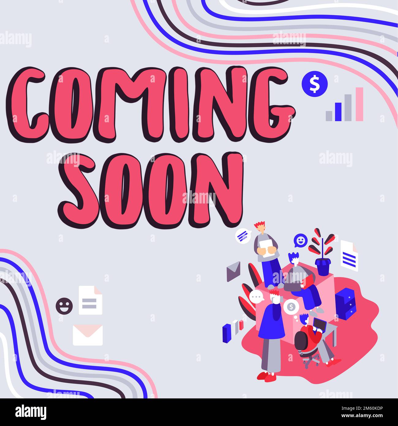 Writing displaying text Coming Soon. Business concept something is ...